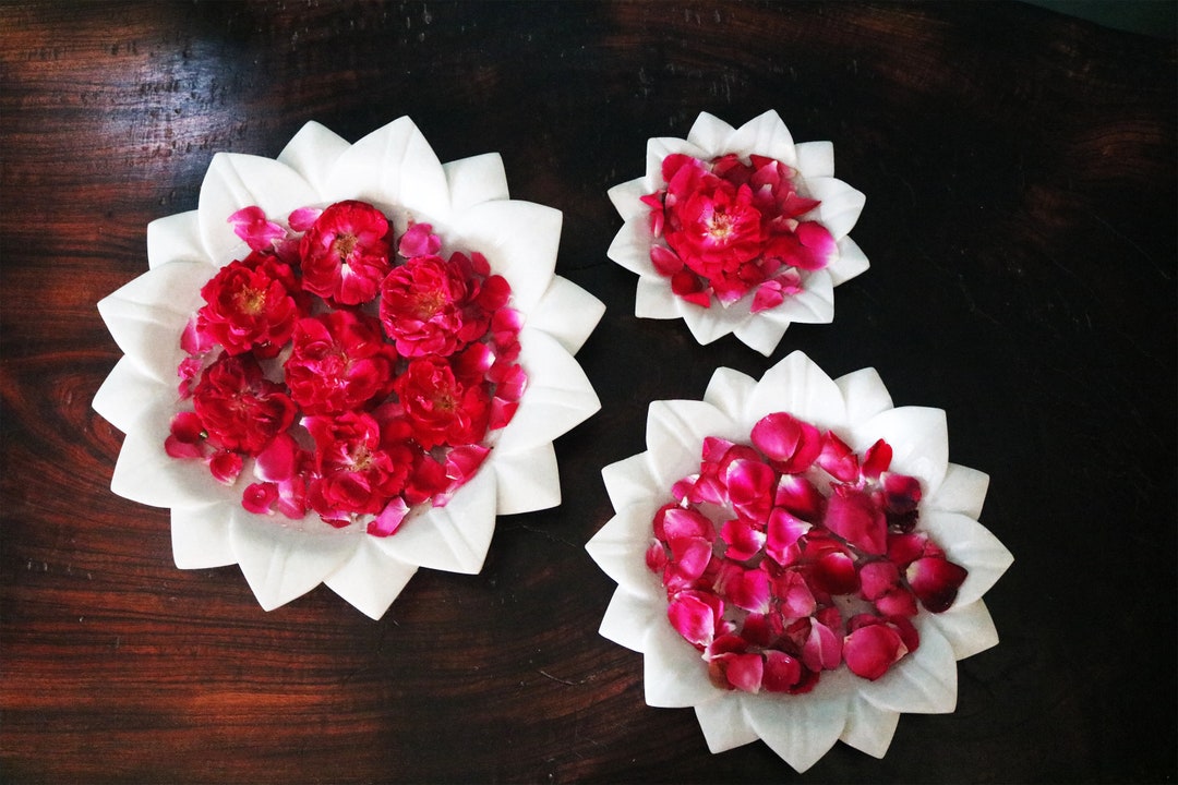 Marble Flower Floater, Uruli, Urli, Marble Bowl, Floating Candle Decor ...