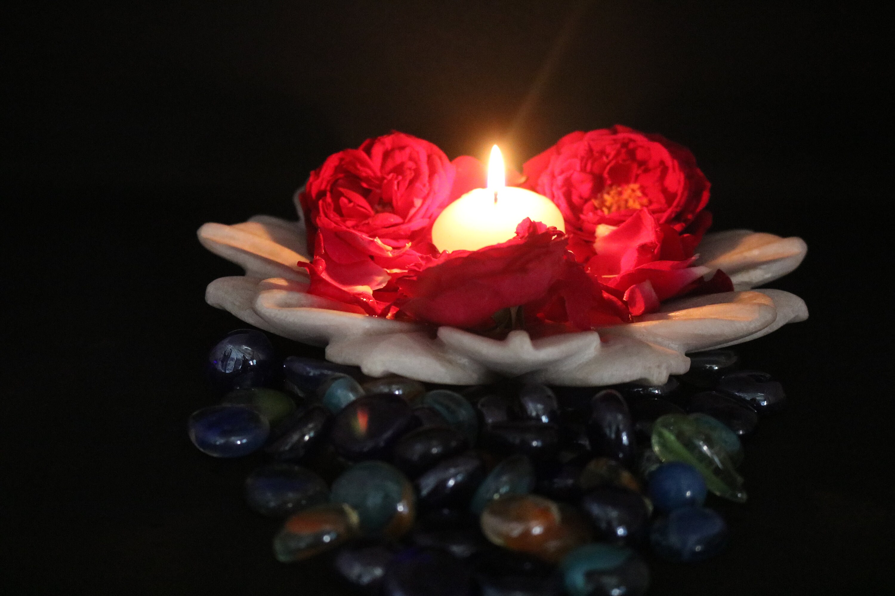 Marble Urili 6 and 8 Inch Marble Flower Bowl, Decorative Lotus Plate ...