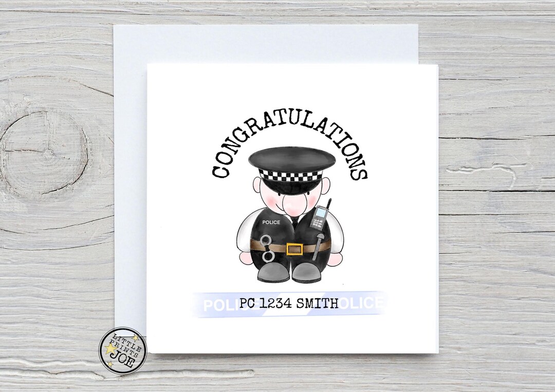 Personalised Police Congratulations Card / New Job FREE UK DELIVERY - Etsy