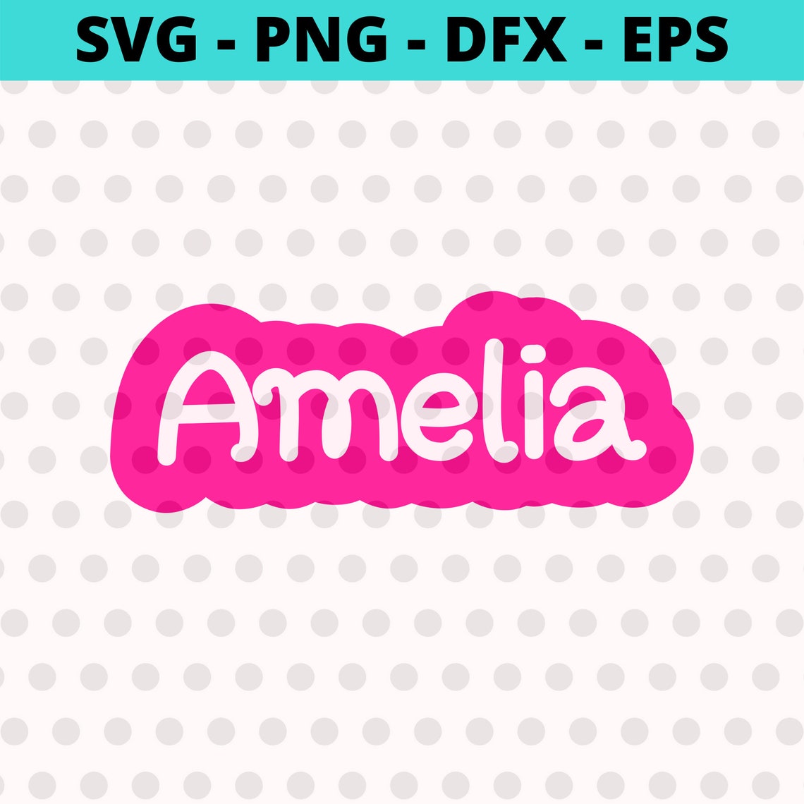 Custom Amelia SVG Files included: svg dxf png eps cut | Etsy