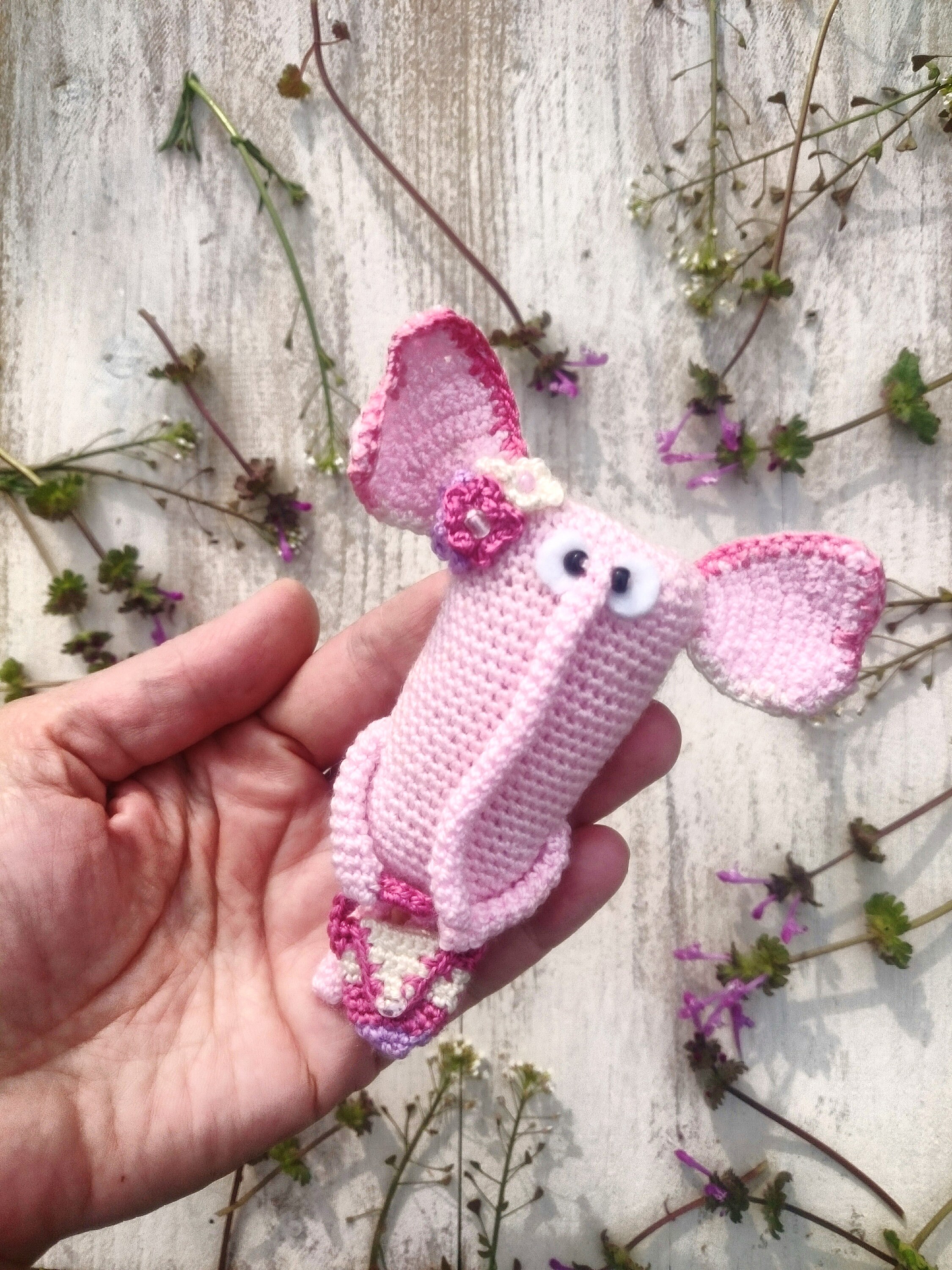 Toys Amigurumi Elephant Plush Stuffed Toy Themed Stuffy Pink Stuffed ...
