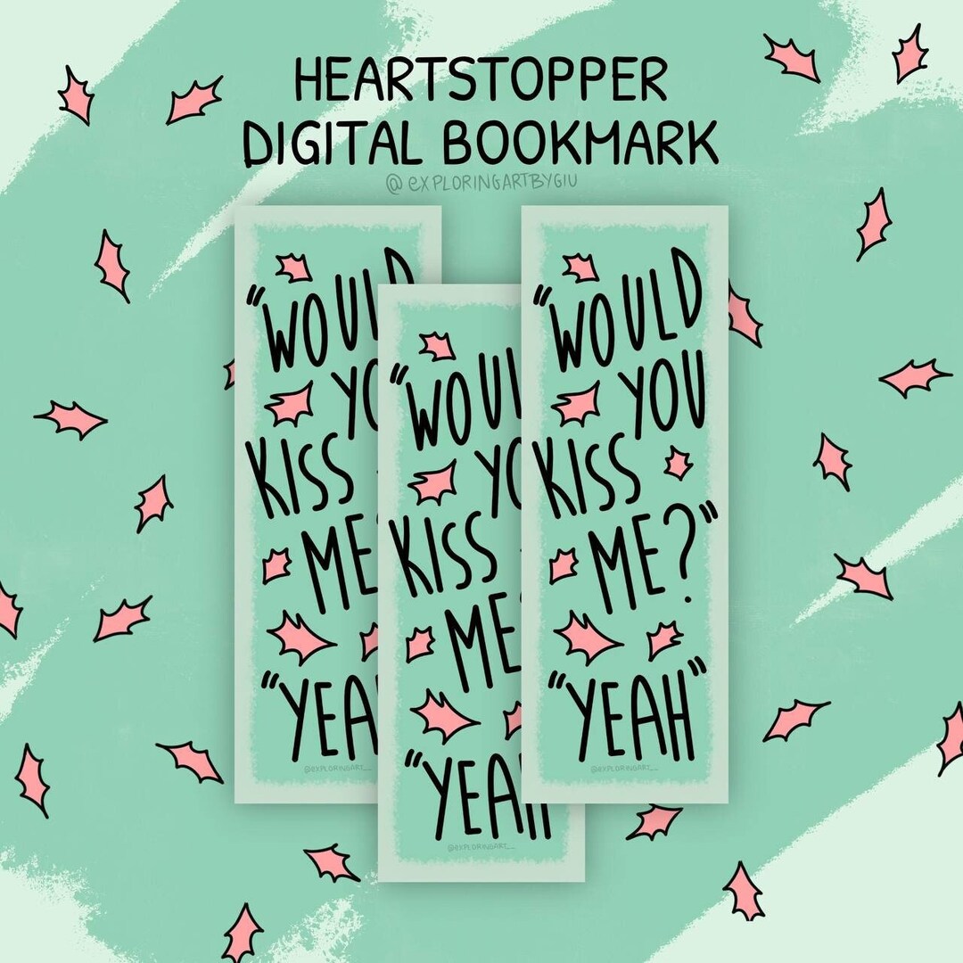 Heartstopper Bookmark, Nick and Charlie, Bookquote, Alice Oseman Books ...