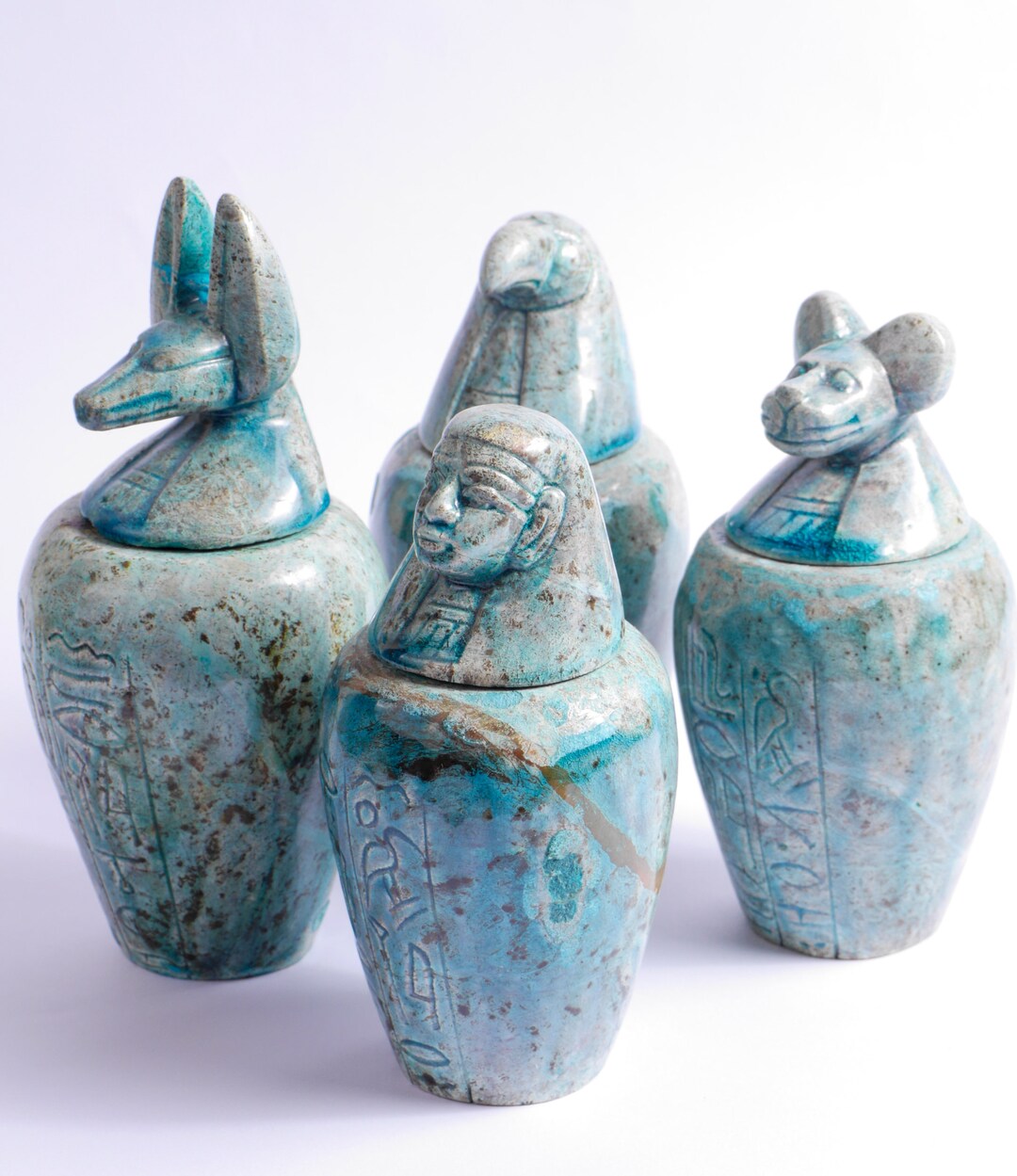 Porcelain Canopic Jars Ancient Egyptian Mummy Jars - Etsy