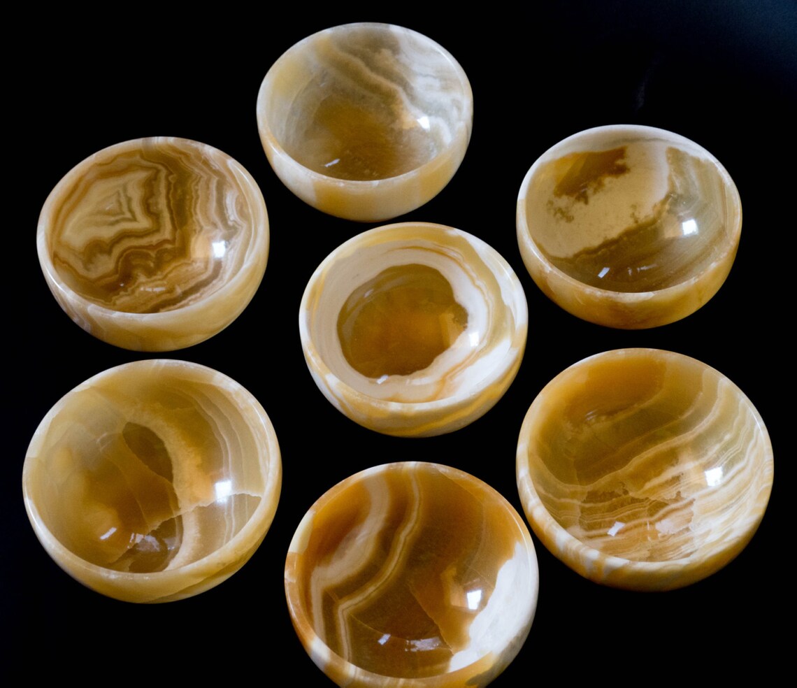 Alabaster Bowl - Natural Stone Deep Plates - Etsy