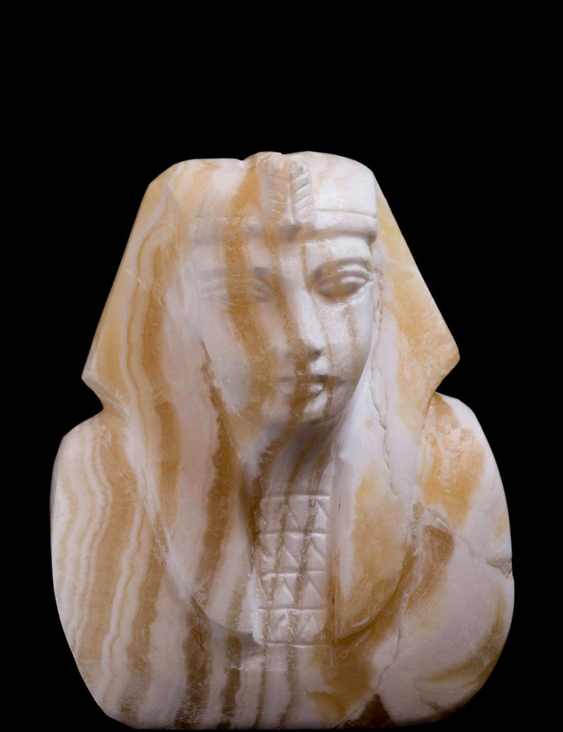 Alabaster Stone Egyptian Sculpture Bast Pierre Raphia Albâtre - Etsy