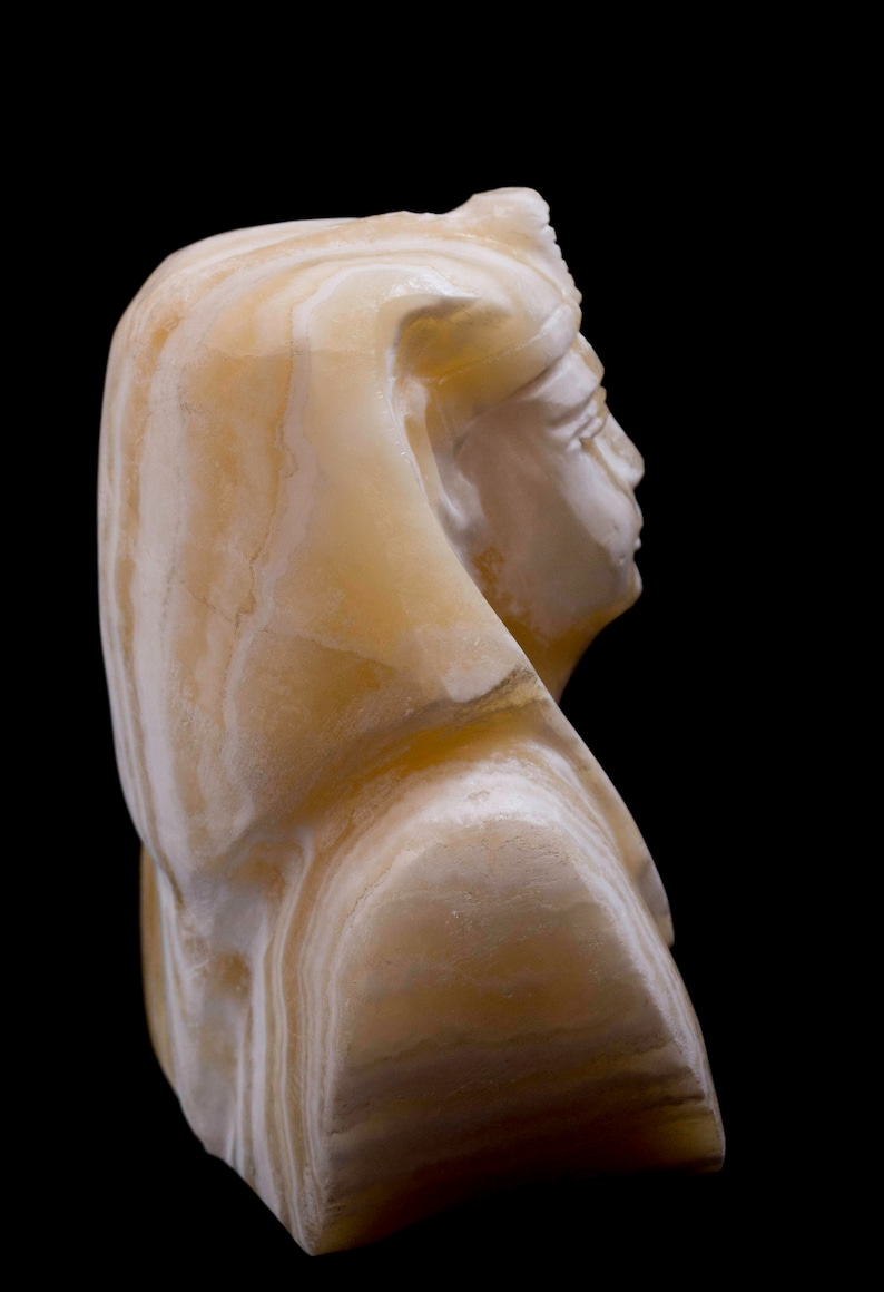 Alabaster Stone Egyptian Sculpture Bast Pierre Raphia - Etsy