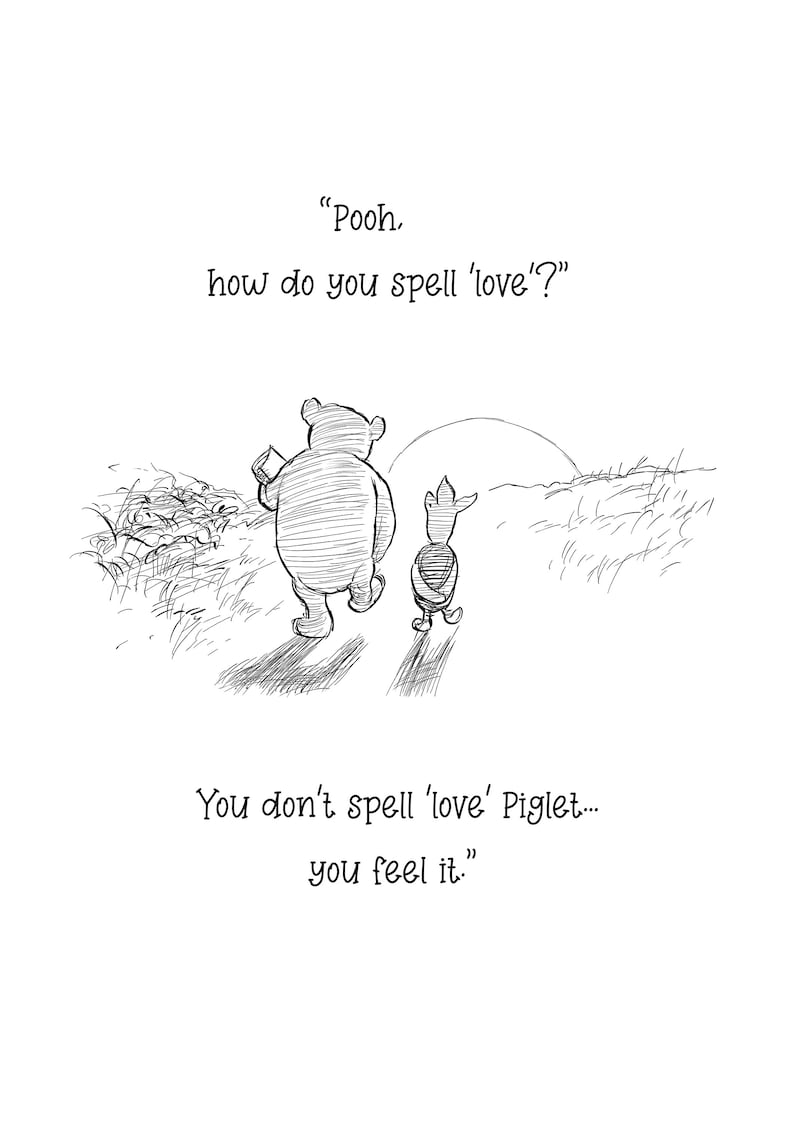 Pooh, How Do You Spell Love Printable Winnie-the-pooh Quote Sayings ...