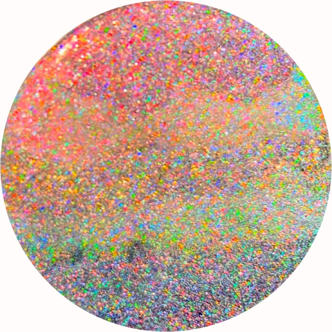 RAINBOW NEBULA . Pastel Holo Rainbow. 37mm Pan Sized. Face Rainbow Holo ...