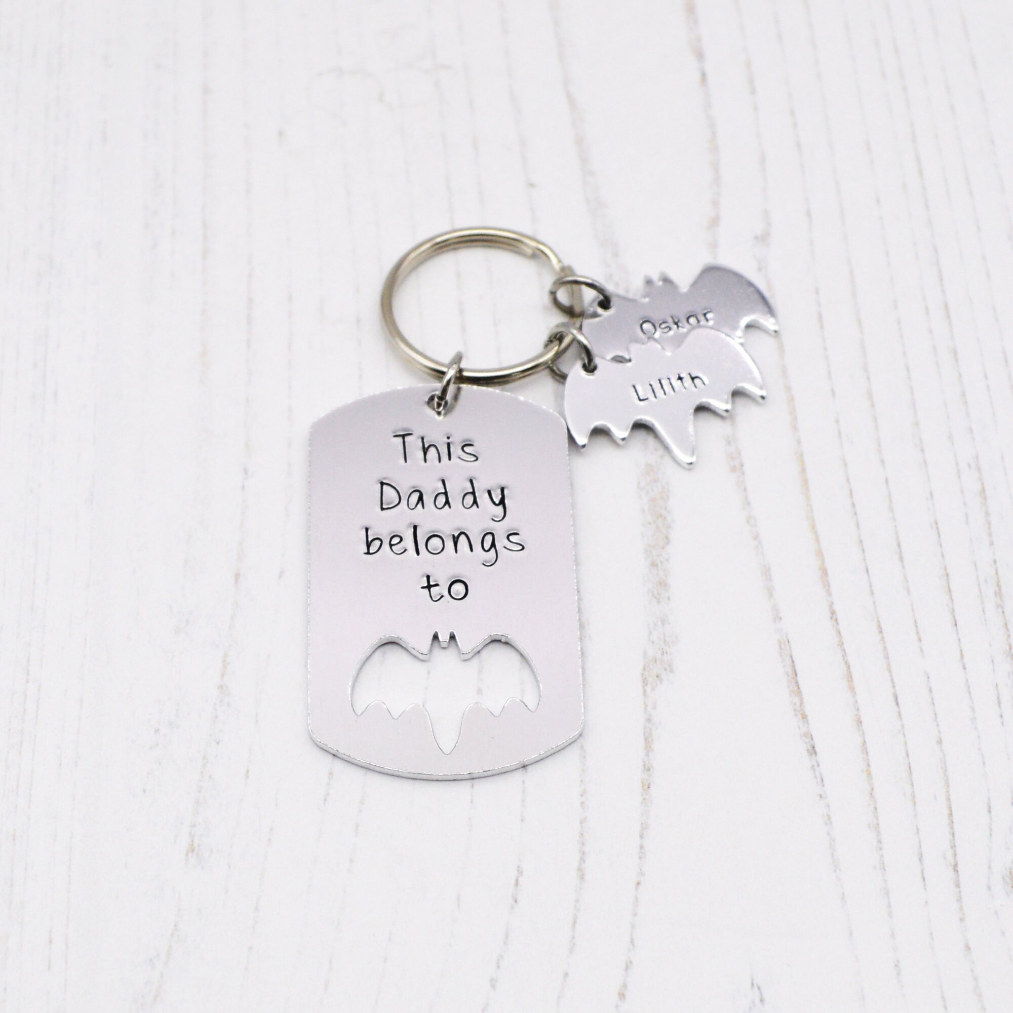 This Daddy Belongs to Bat Keyring | Etsy UK