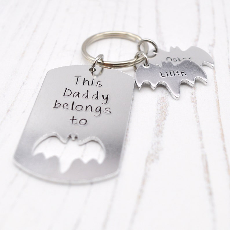 This Daddy Belongs to Bat Keyring - Etsy UK