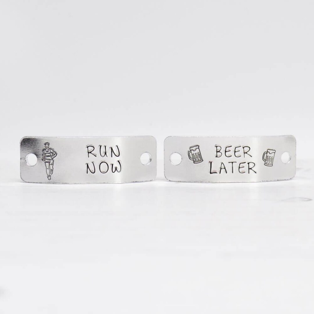Run Now, Beer Later Motivational Shoe Tags - Etsy