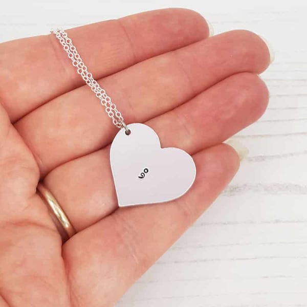 Heart Semi Colon Necklace - Etsy