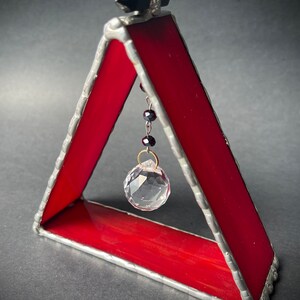 Triangle, Light Catcher, Table Decor, Pyramid, Obsidian Crystal, Prism ...