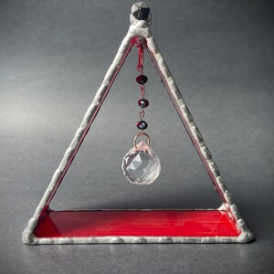 Triangle, Light Catcher, Table Decor, Pyramid, Obsidian Crystal, Prism ...