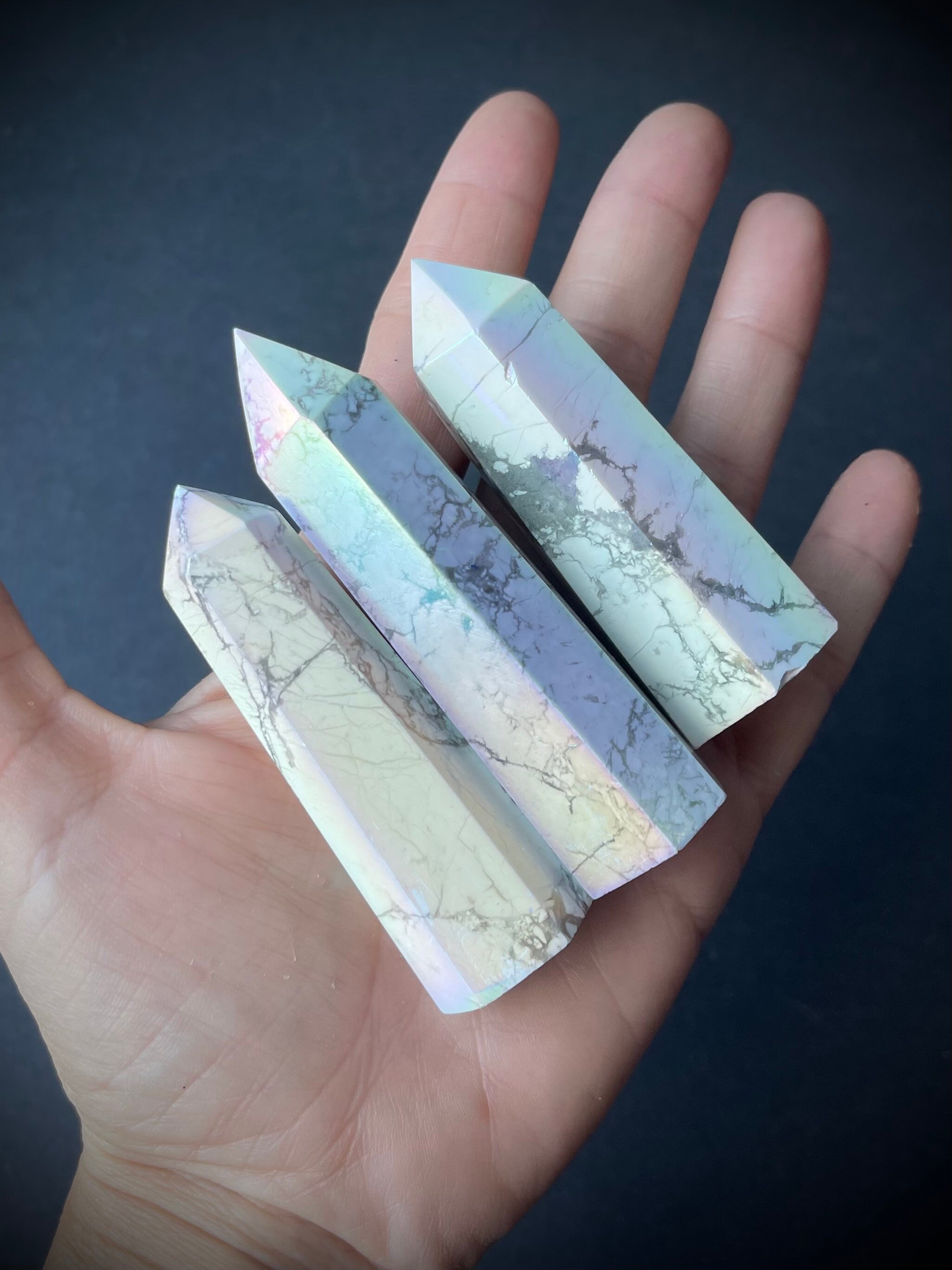 Crystal Stand Gothic Angel Aura Howlite Obelisk Point Included Witch ...