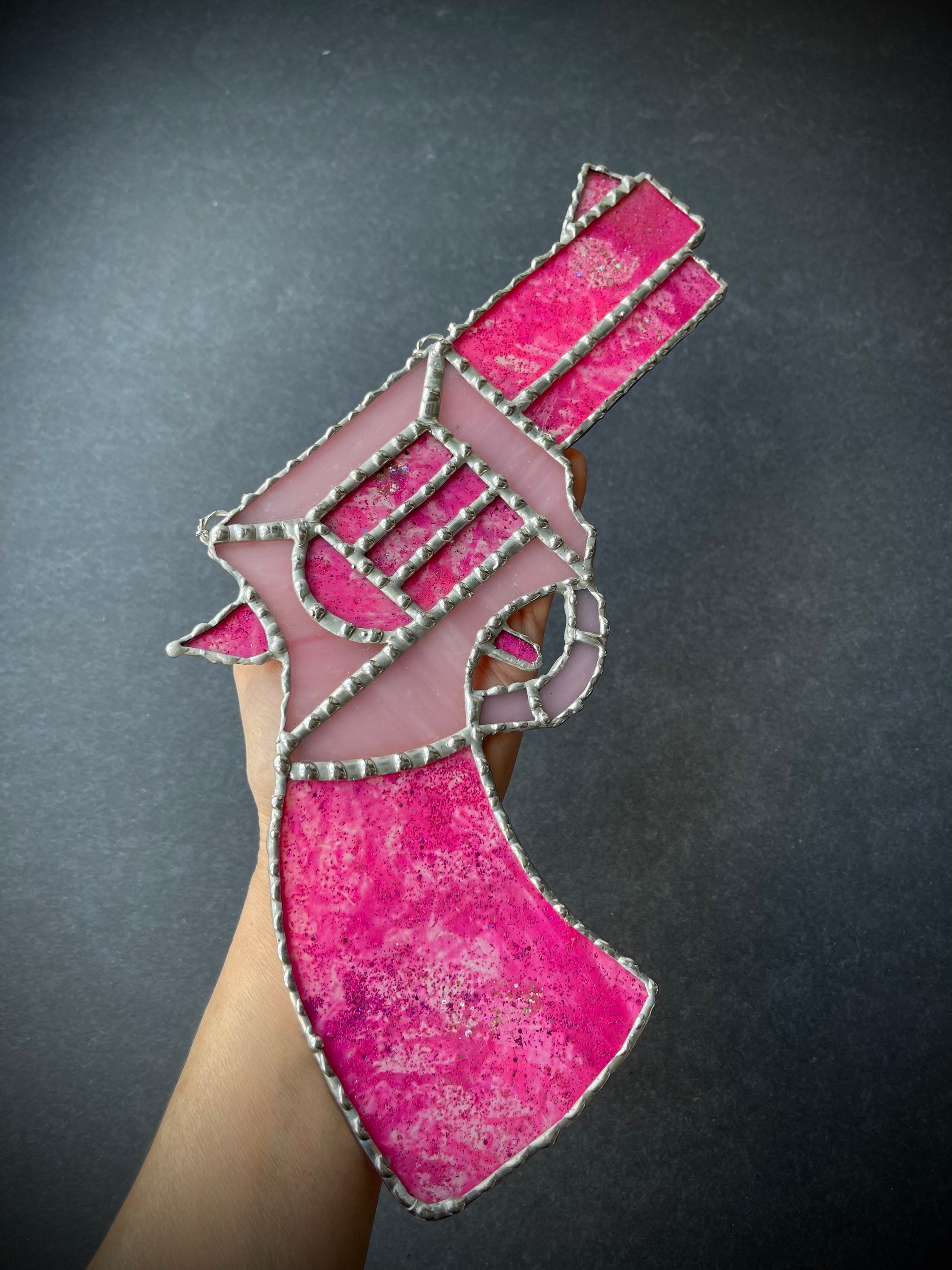 Pink Pistol With Diamonds
