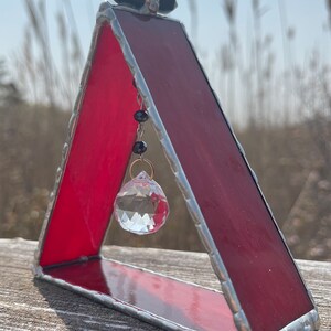 Triangle, Light Catcher, Table Decor, Pyramid, Obsidian Crystal, Prism ...