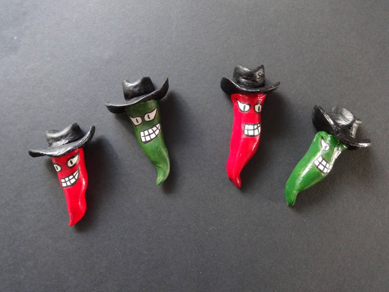Chilli Pepper Fridge Magnets - Etsy