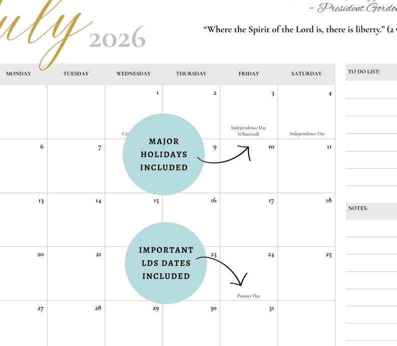 2026 LDS Christ-centered Calendar. Christian Jesus Watercolor Art ...