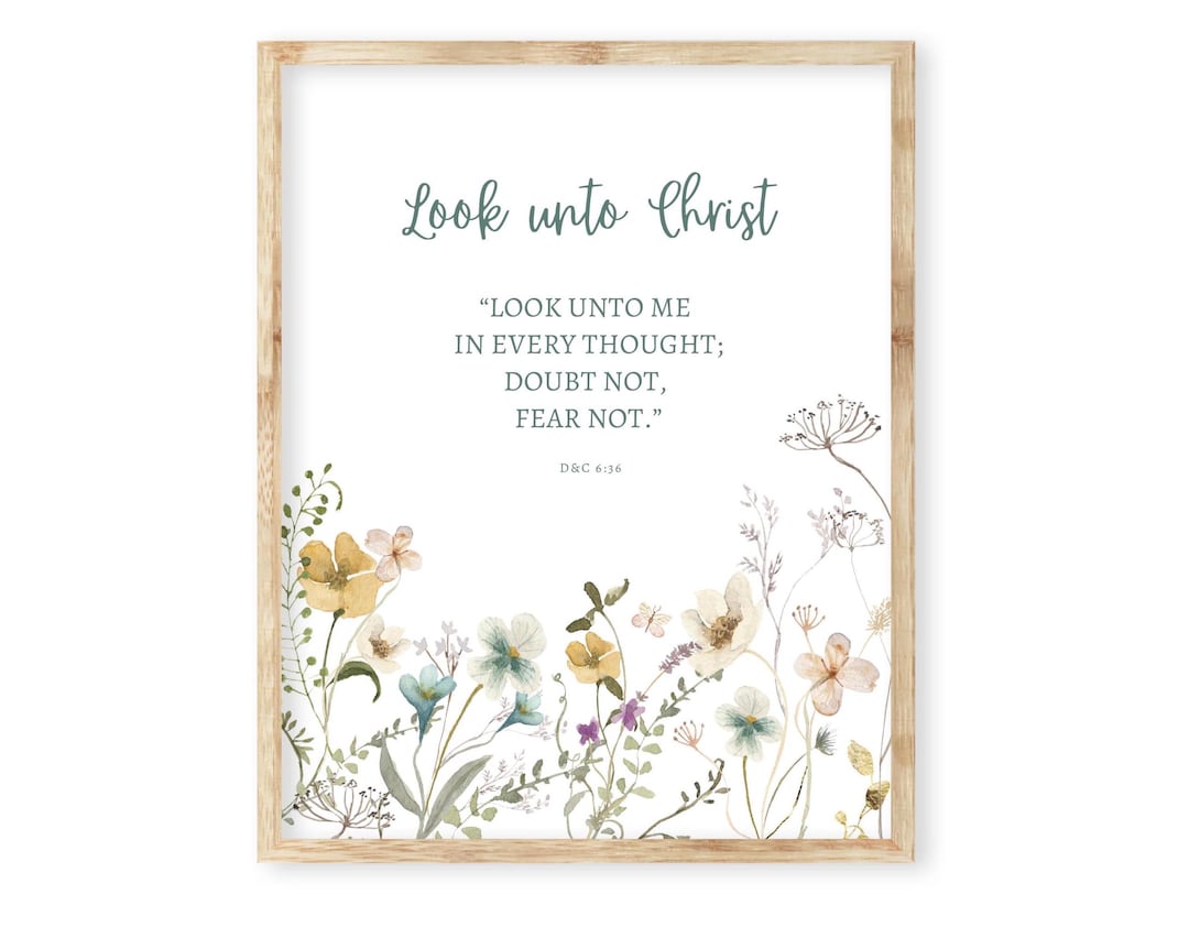 2025 LDS Youth Theme Print | Young Women Theme Look Unto Christ | YW ...