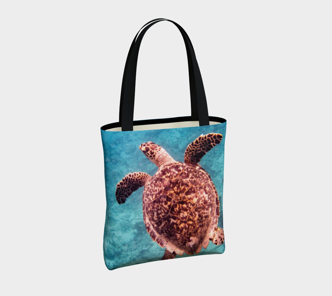 Ocean Theme Tote, Sea Turtle Bag, Canvas Bag, Fine Art Bag, Yoga Bag ...