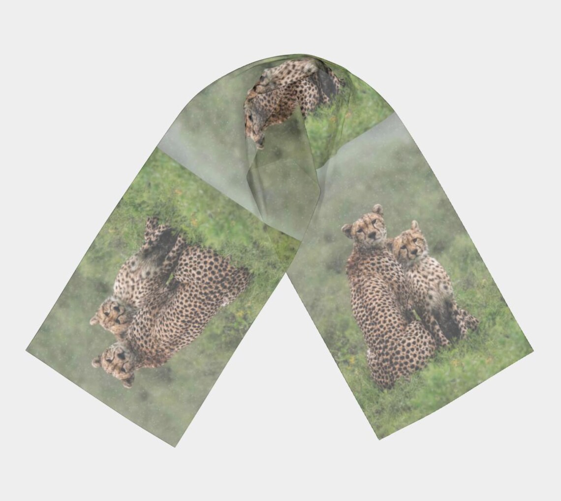 Cheetah Wildlife Scarf, Gift for African Wildlife Lover, Lightweight ...
