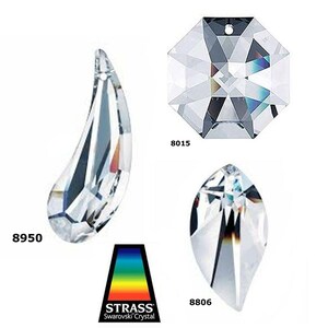 Swarovski® Strass 8950 38 & 50mm Fairy Wing Genuine Swarovski Strass ...