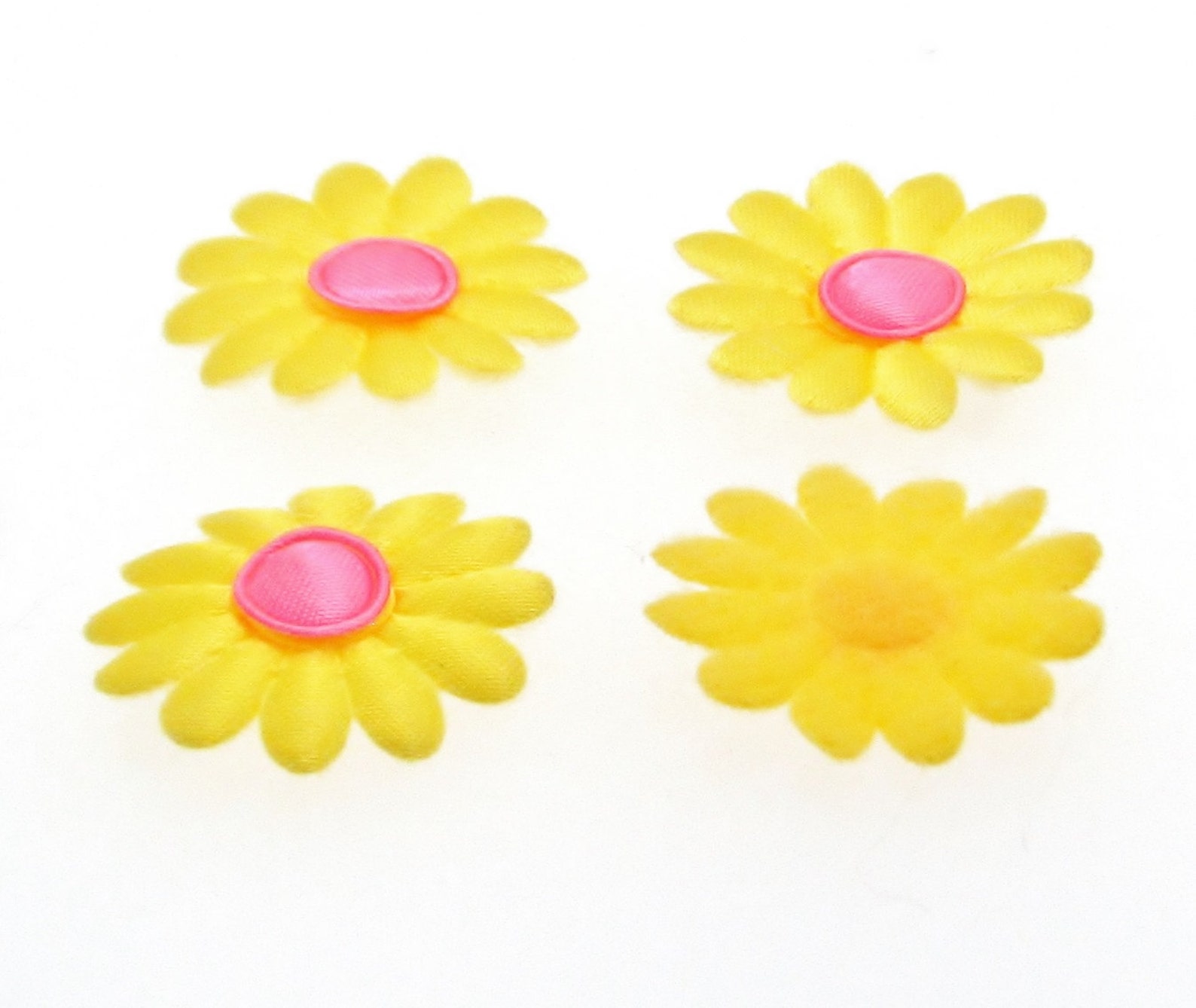 Satin Flowers Flower Patches Glue on Flower Patches Cute | Etsy