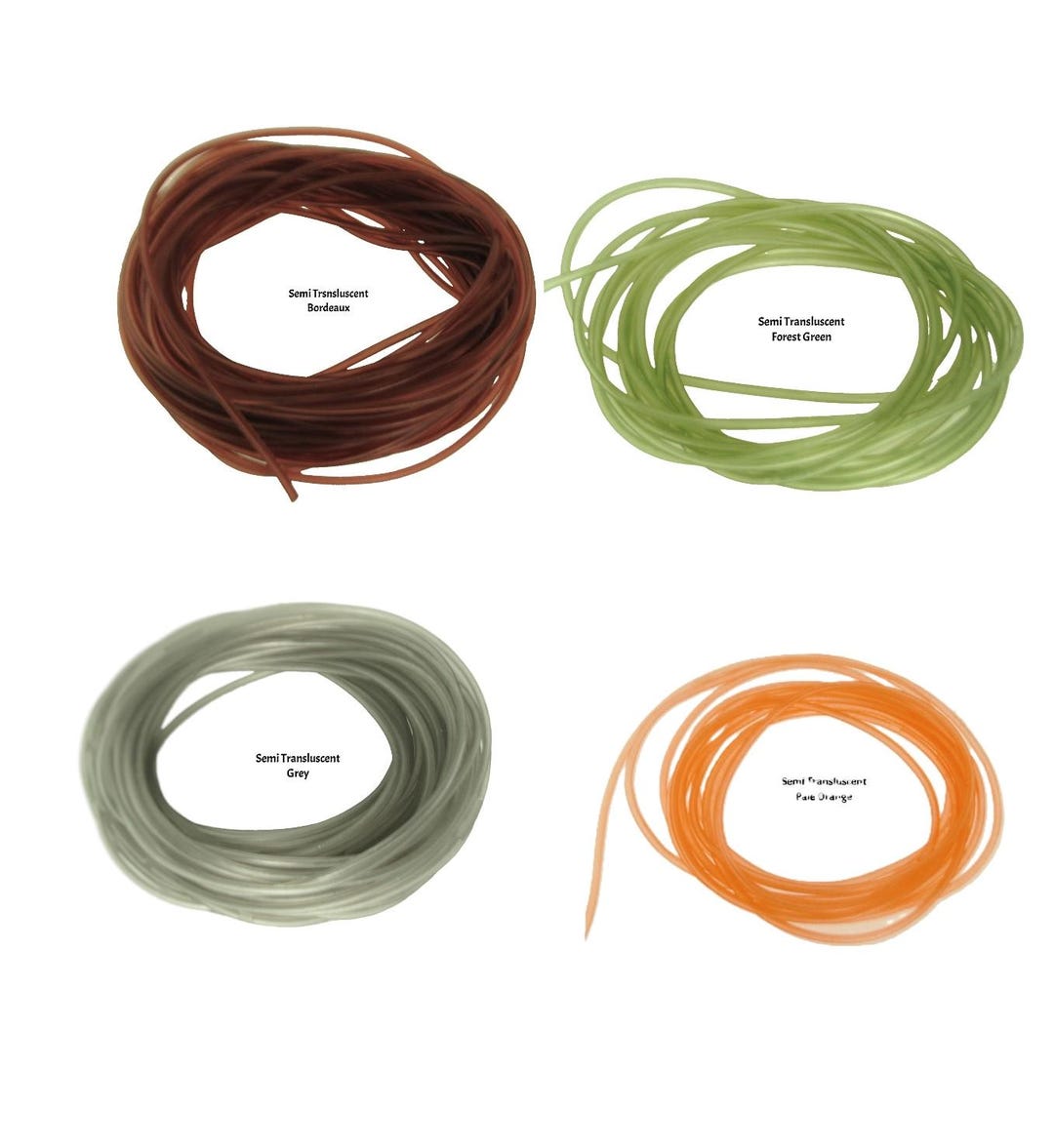 2mm Hollow Rubber Cord, Semi Translucent Rubber Tubing, 2mm Hollow ...