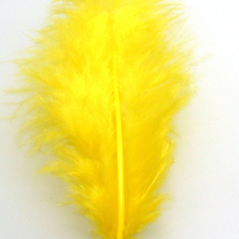 Yellow Feather - Etsy