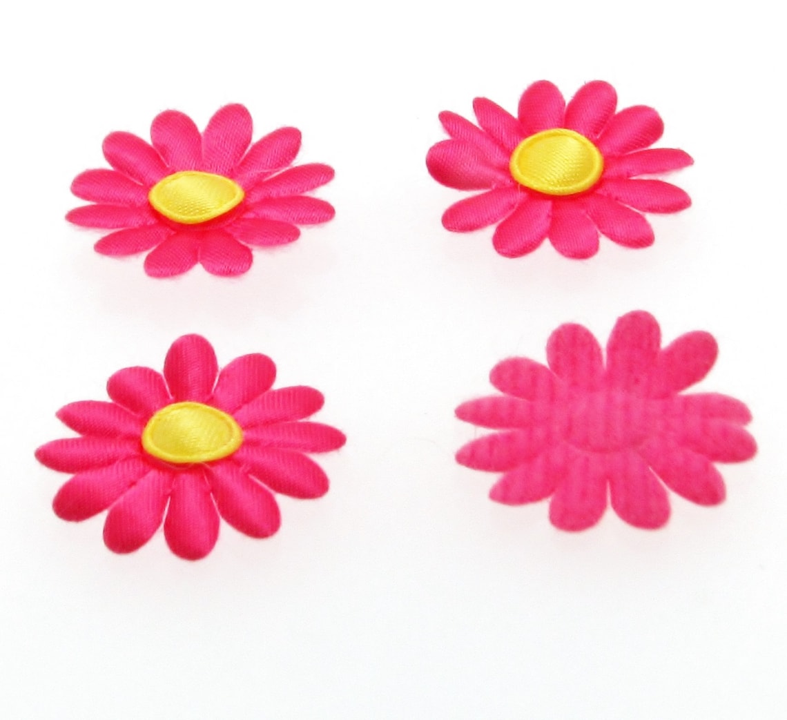 Satin Flowers Flower Patches Glue on Flower Patches Cute - Etsy