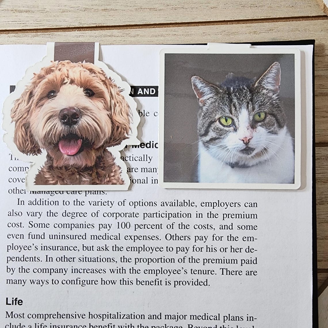 Personalized Custom Dog Bookmark Pet Lover Photo Gift Dog Cat Mom ...