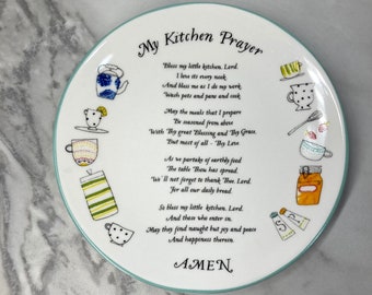 My Kitchen Prayer Plate - Etsy