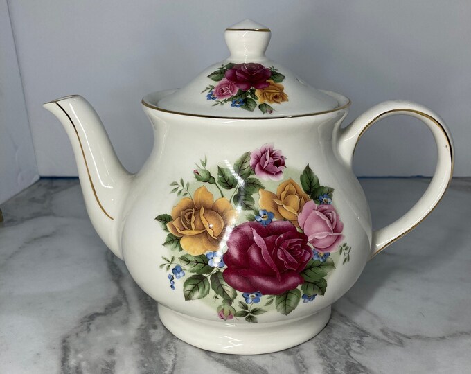 Vintage Sadler Windsor Floral Teapot England - Etsy