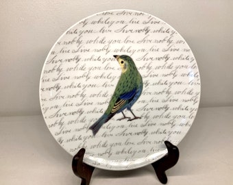 Gorgeous Glass Bird Themed Tray From Fringe Studio, Glass Trinket Tray ...