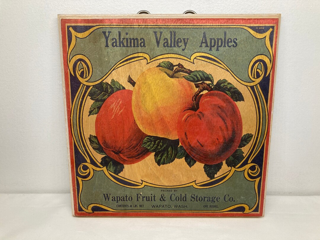 Vintage Wooden Fruit Crate Wall Art - Etsy