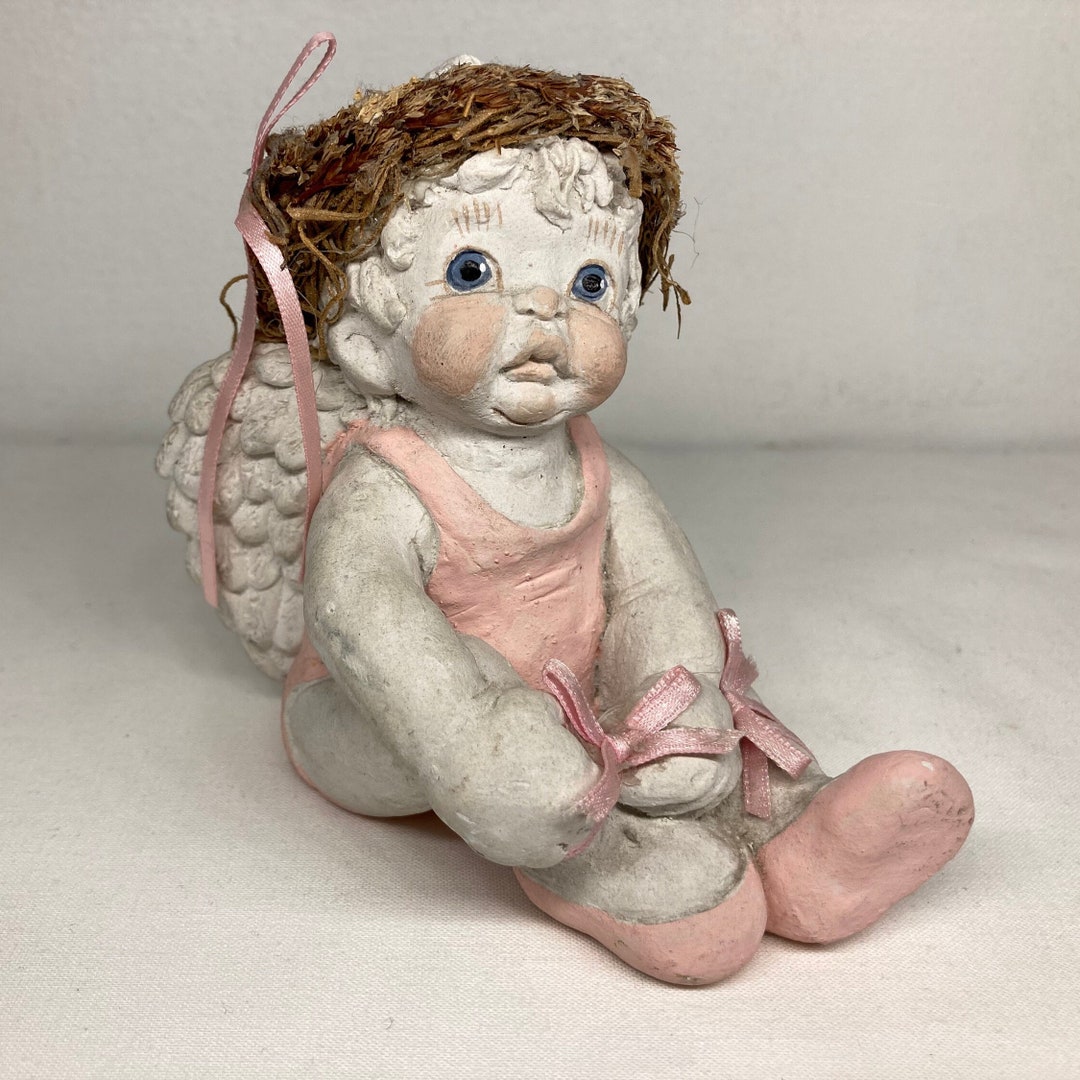 Dreamsicle Ballerina Cherub Vintage Cast Art Industries - Etsy