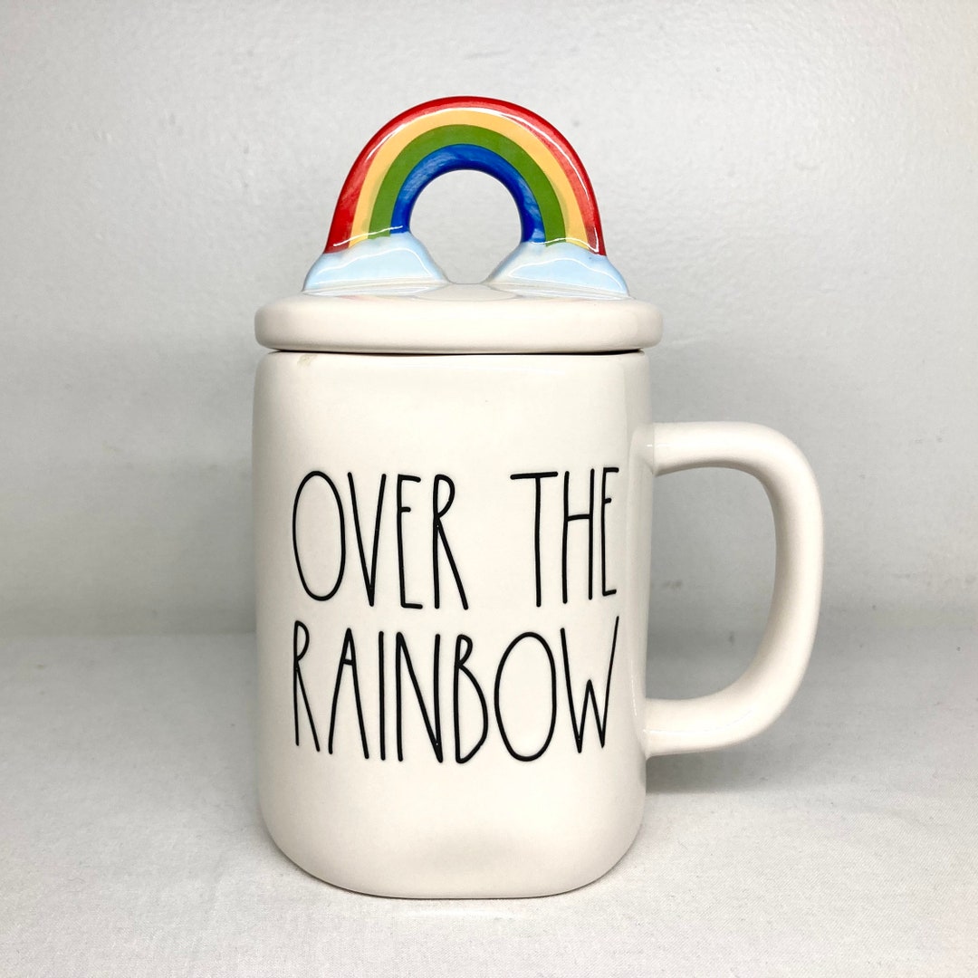Rae Dunn Over the Rainbow Mug With Lid - Etsy