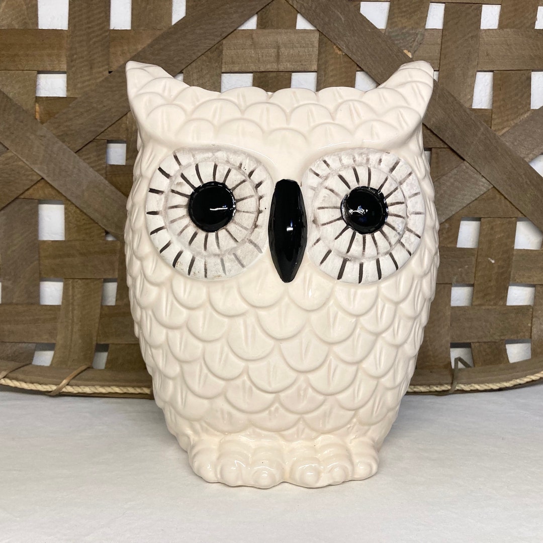 Large Ceramic Owl Vase - Etsy