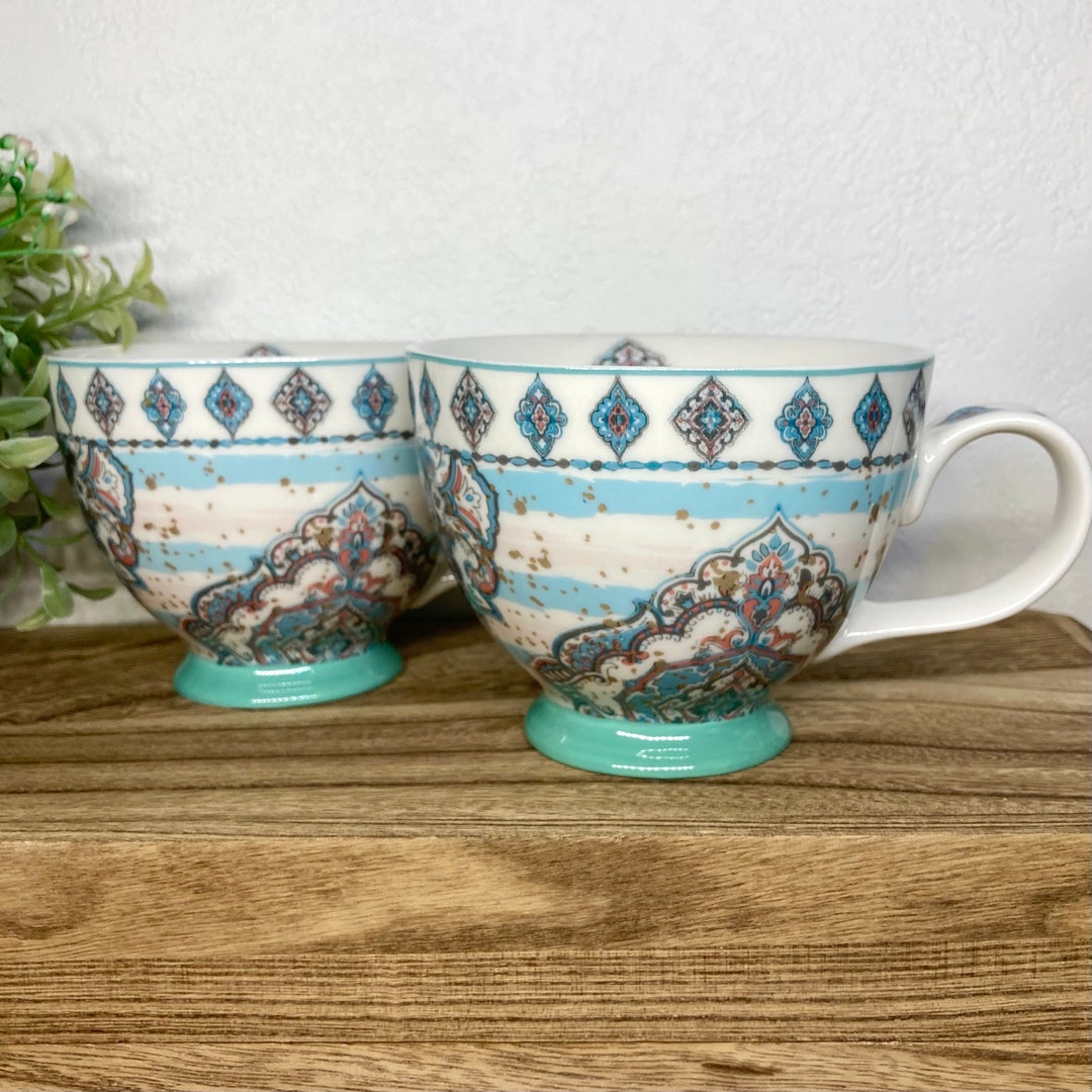 Potter’s Studio 12 Oz Footed Coffee Mugs Set of 2 - Etsy