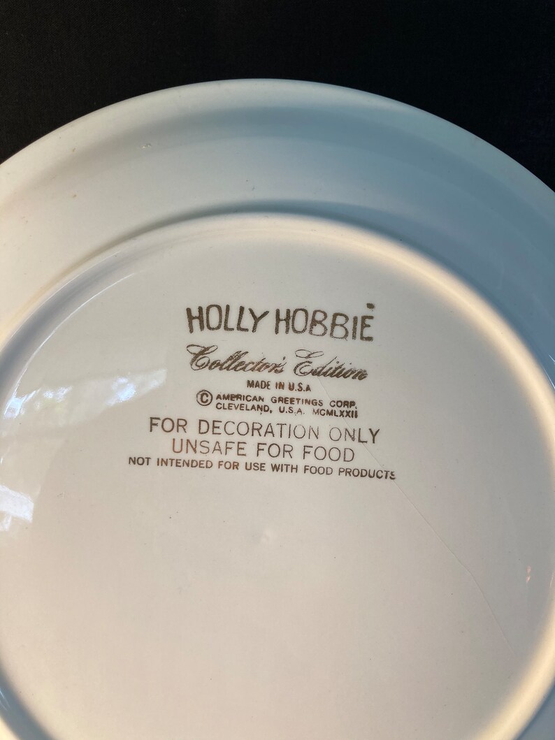 Vintage Holly Hobbie Collectors Edition Plate Happy Times Etsy