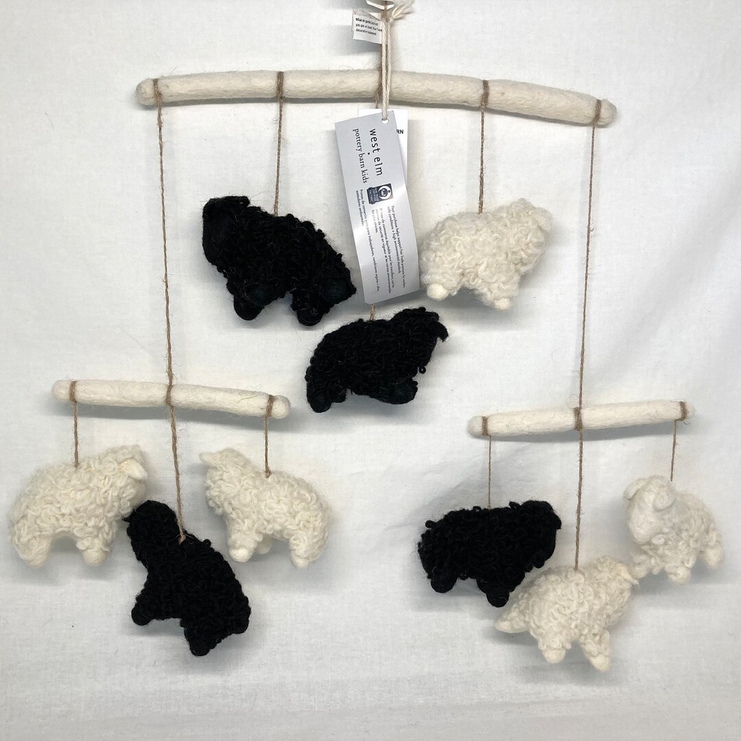 West Elm Pottery Barn Kids Wool Sheep Mobile - Etsy
