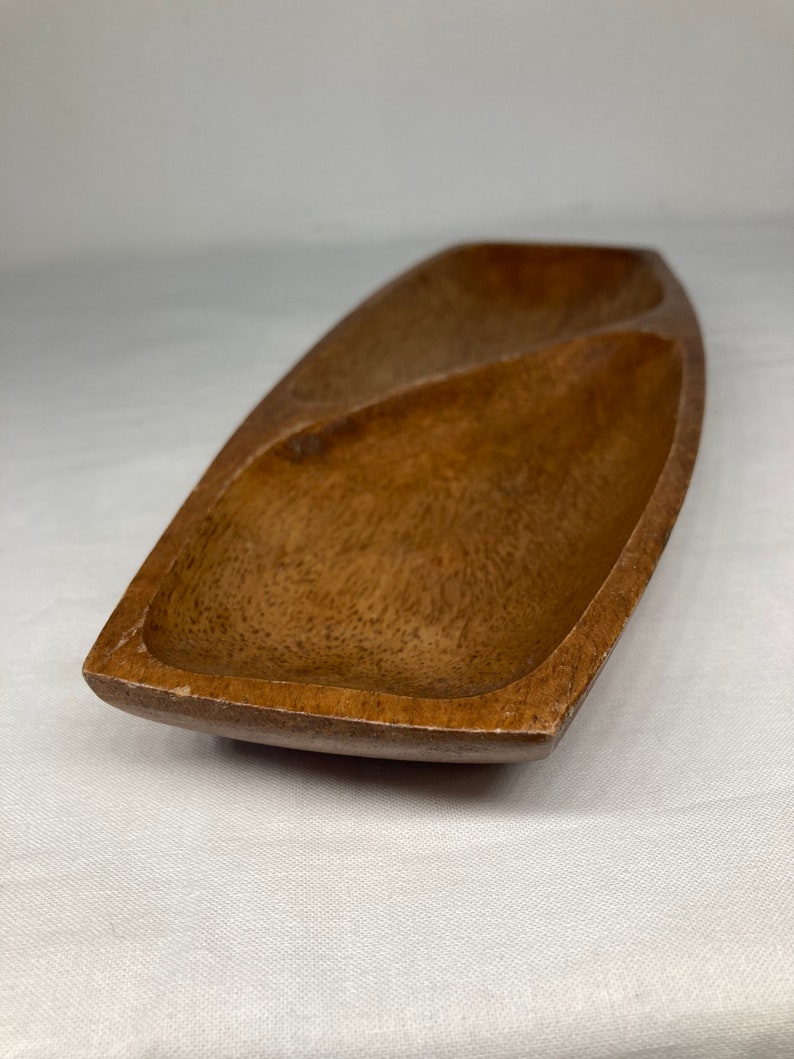 Double Sided Nut Dish Monkey Pod Wood Phillipines - Etsy