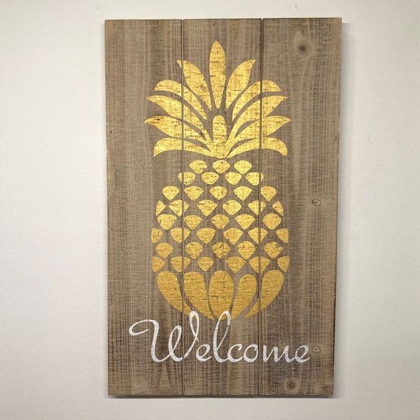 Pineapple Welcome Sign - Etsy