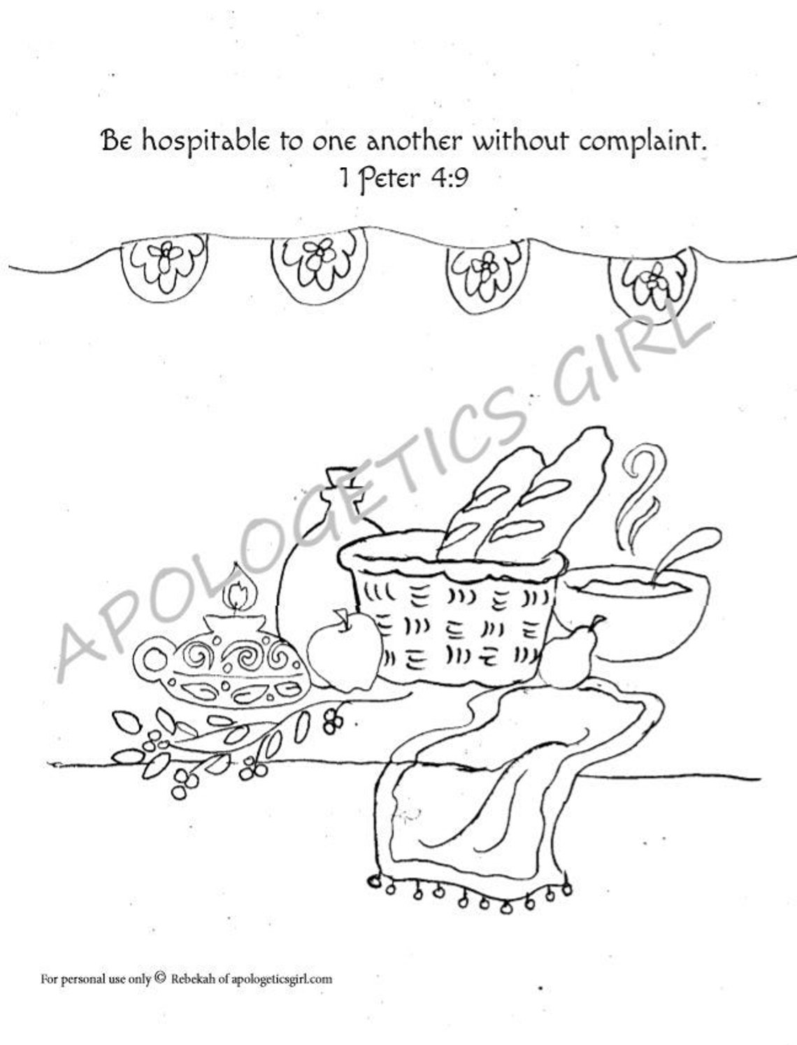 Coloring Page! Printable, Instant Download, Bible Verse, Scripture ...