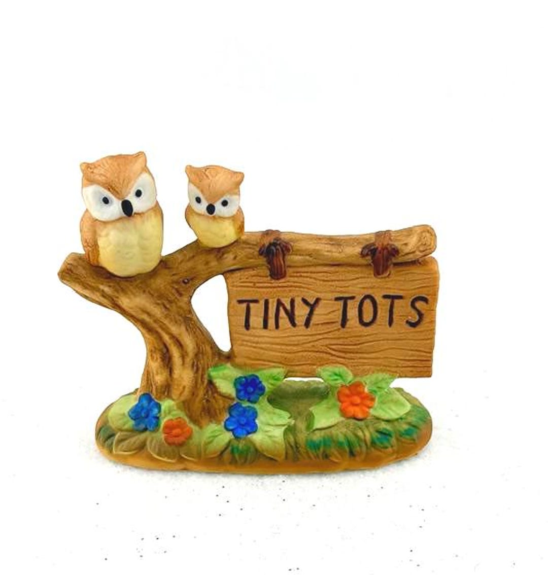 Vintage Napco Owls Figurine - Tiny Tots Double Owls Porcelain Hand ...