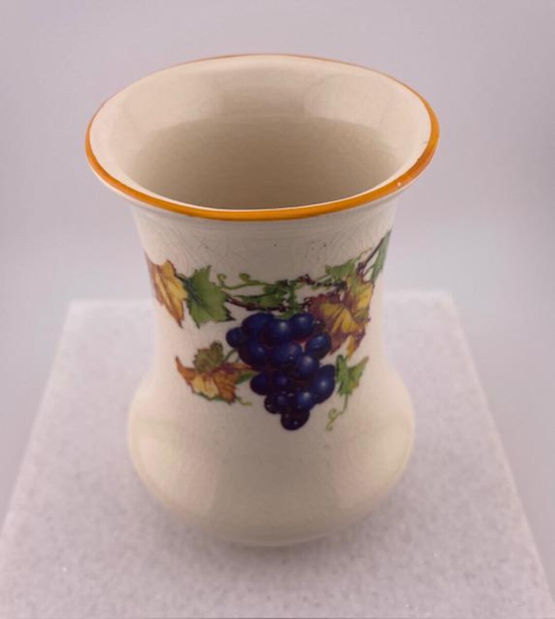 Vintage Burleigh Ware Small Vase - Fruit Pattern Design - Made in ...