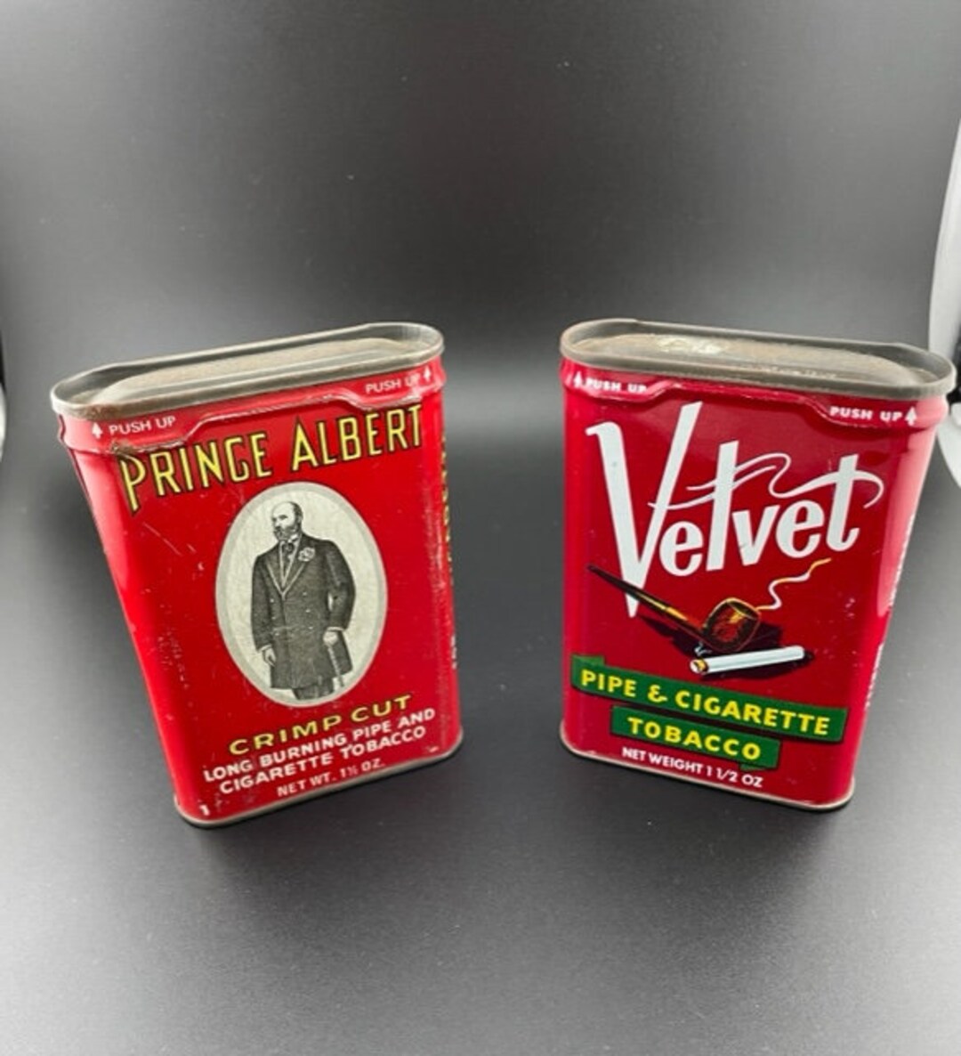 Vintage Prince Albert & Velvet Loose Tobacco Tins Each Tin Sold ...