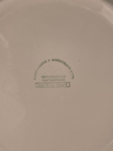 Beautiful Himark Italian Pasta Bowl Features Peaches, Butterfly and ...