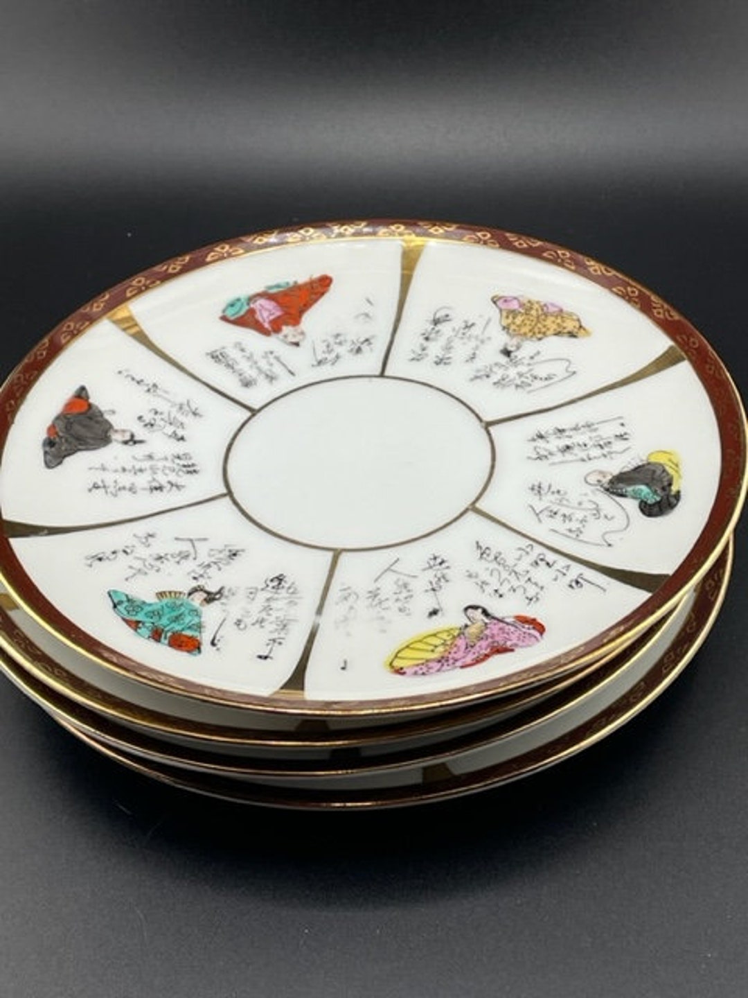 Vintage Fujita Kutani Yaki Style Plate - Made in Japan Hand Painted and ...